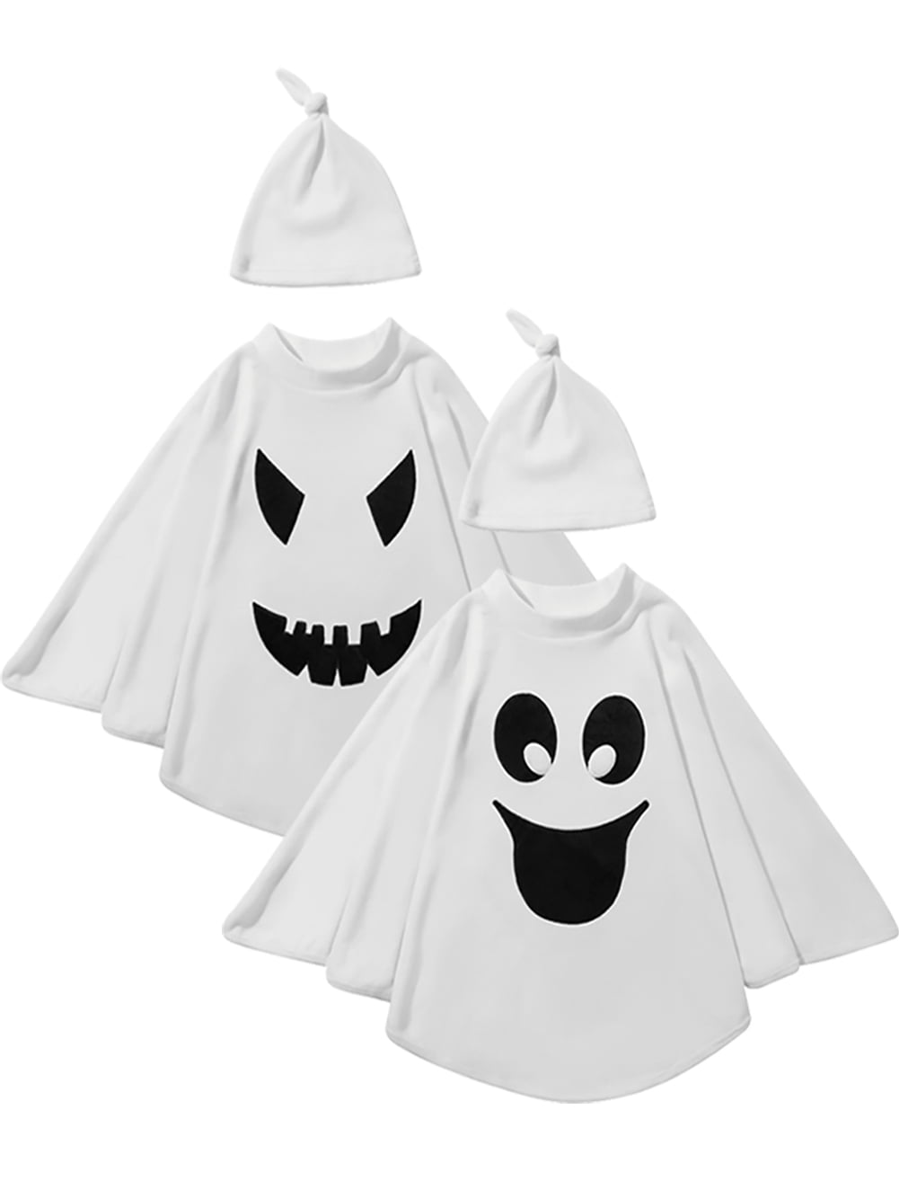 URMAGIC Toddler Kid Baby Girls Boys Halloween Costume Cloak White Smile Ghost Robe Cape Funny ...