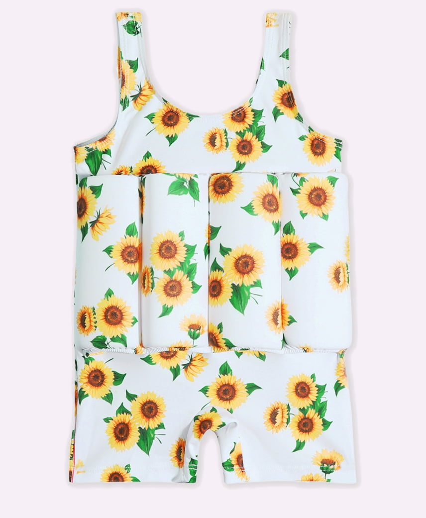 URMAGIC Toddler Girls One Piece Flotation Swimsuit, UPF 50+ Sun Protection, Adjustable Buoyancy ...