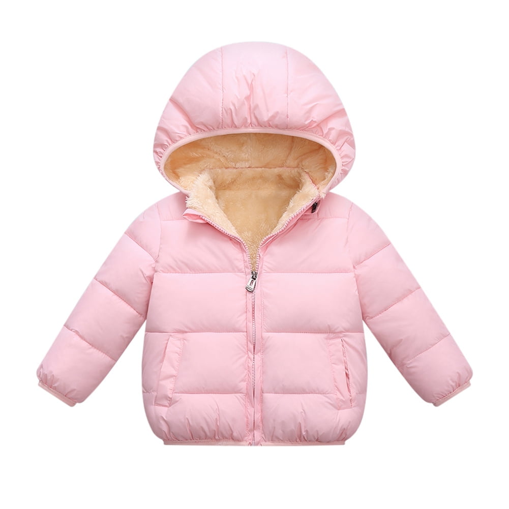URMAGIC Children's Winter Hooded Coat, Fleece Lined Down Jacket for 2 ...
