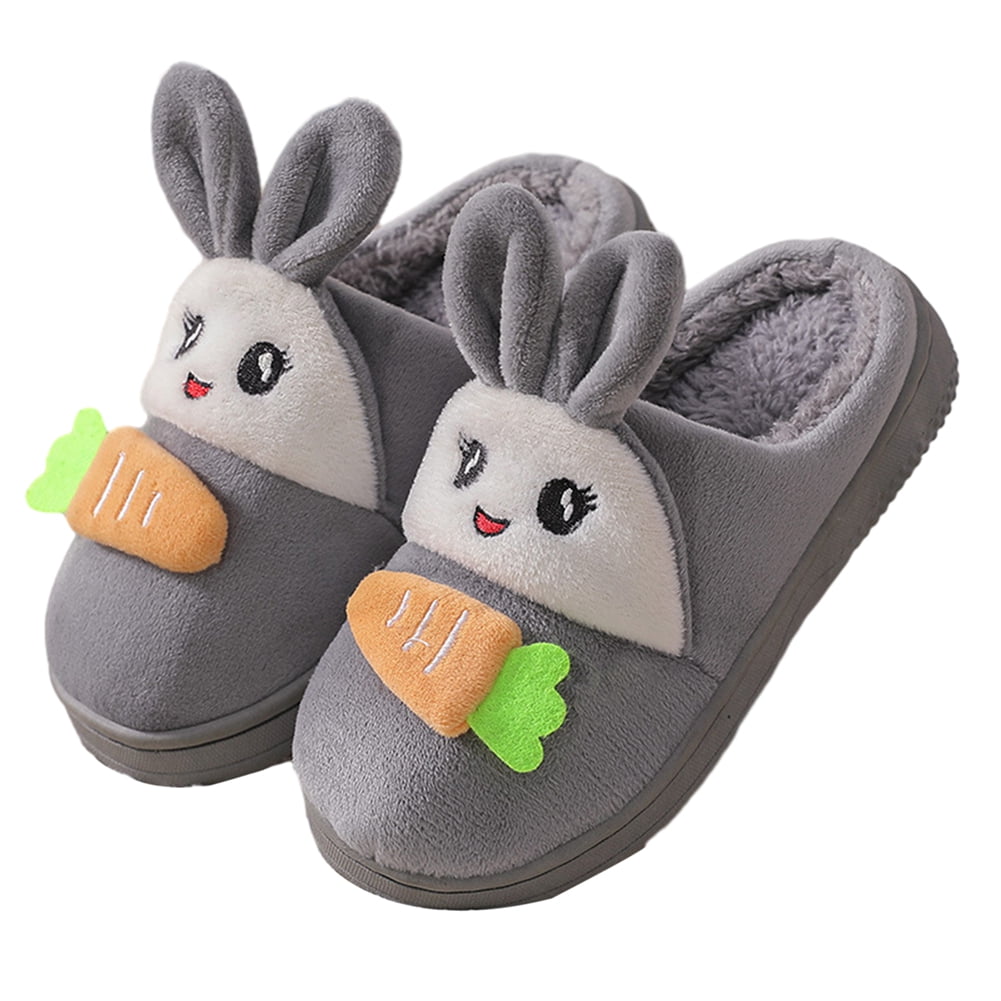 URMAGIC Toddler Slippers Girl Boy House Slipper Kids Rabbit Winter ...