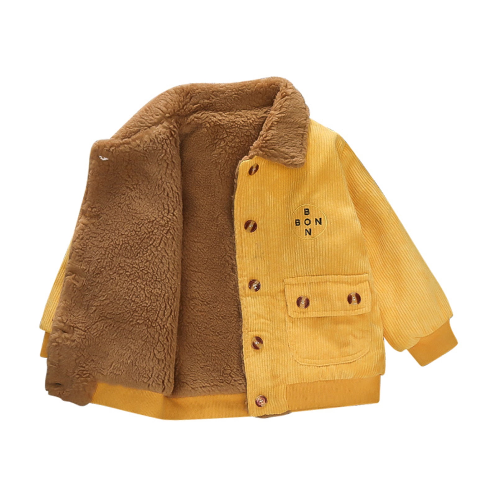 URMAGIC Toddler Winter Coat Girl Boy Solid Color Fleece Warm Jacket ...