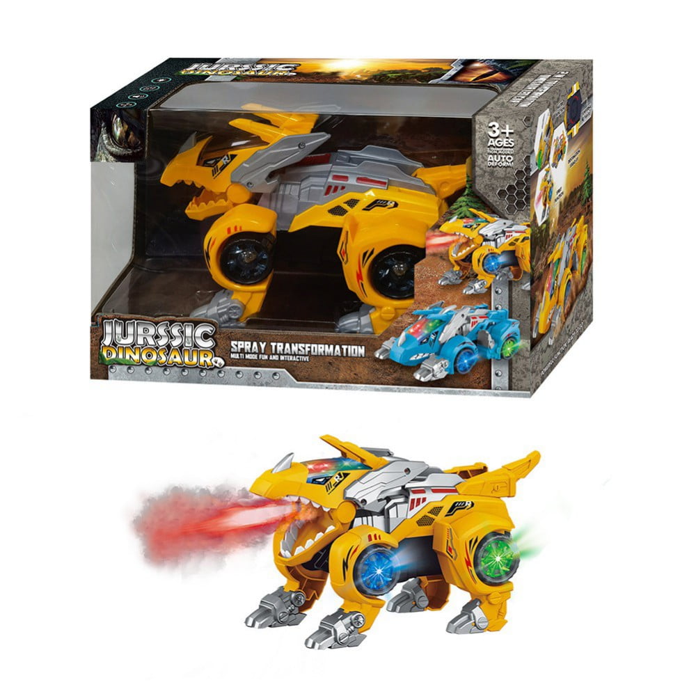 URMAGIC Transforming Dinosaur Led Car, Dinosaur Transformer Car Toy ...