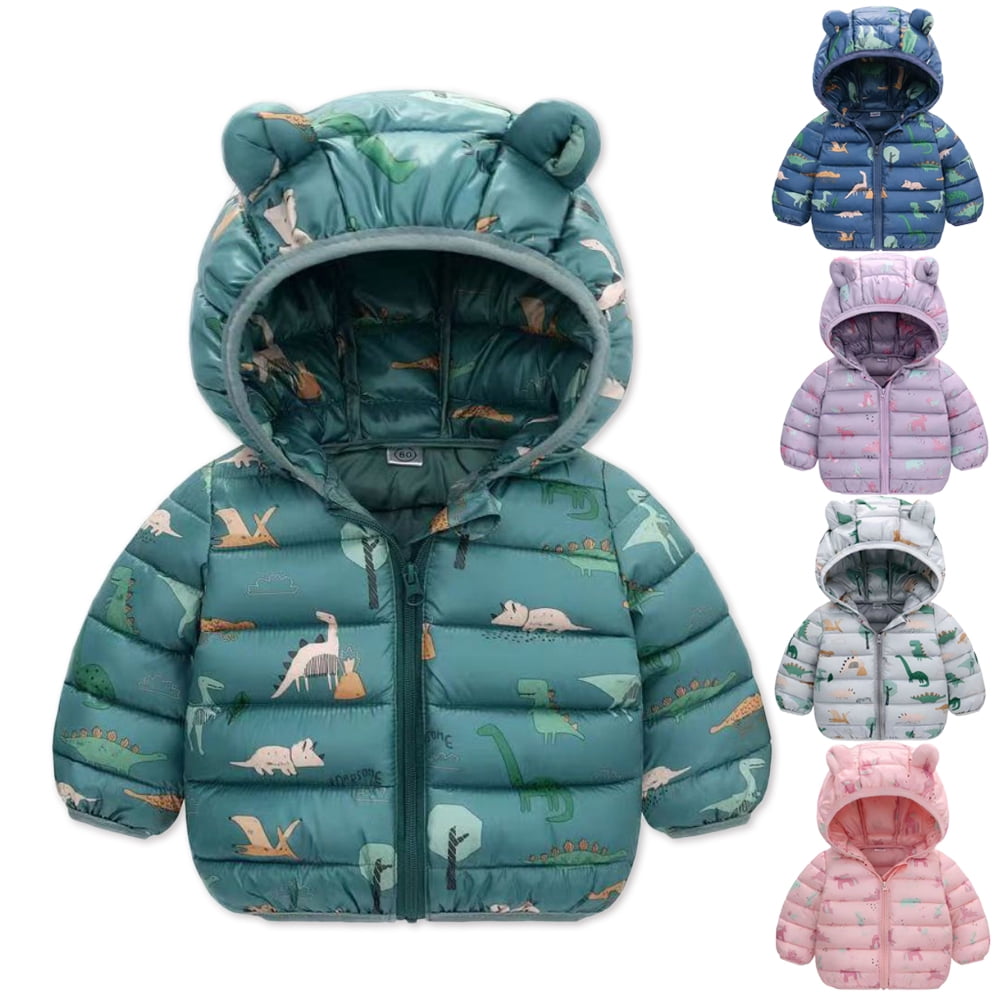 URMAGIC URMAGIC 1-5T Kid Boy Girl Cartoon Lightweight Winter Coat Hooded Puffer Jacket - Walmart.com