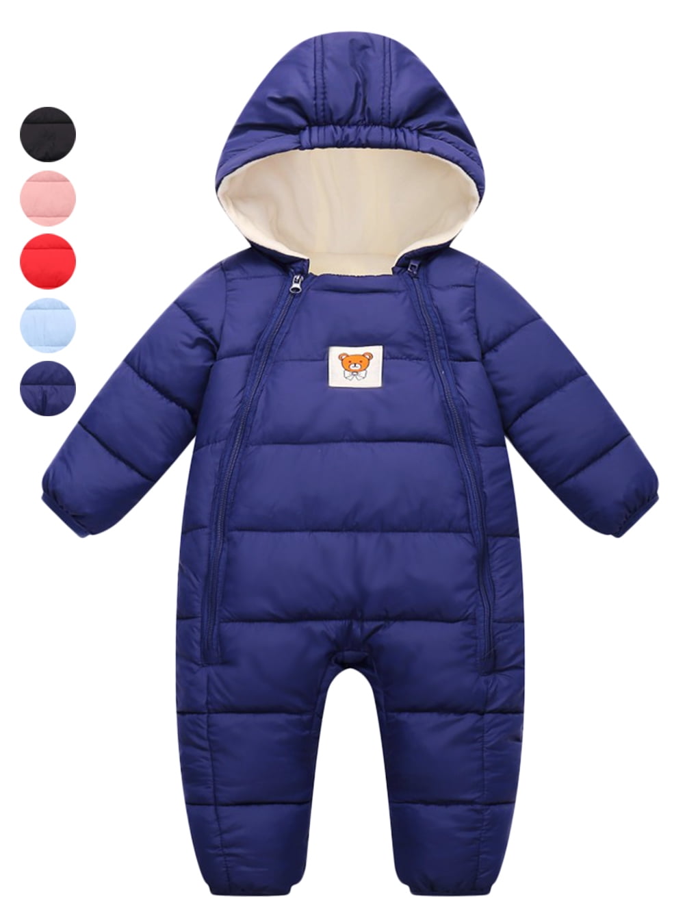 URMAGIC URMAGIC Baby Girl Boy Cartoon Winter Snowsuit Infant Fleece Down Hooded Jumpsuit Jacket ...