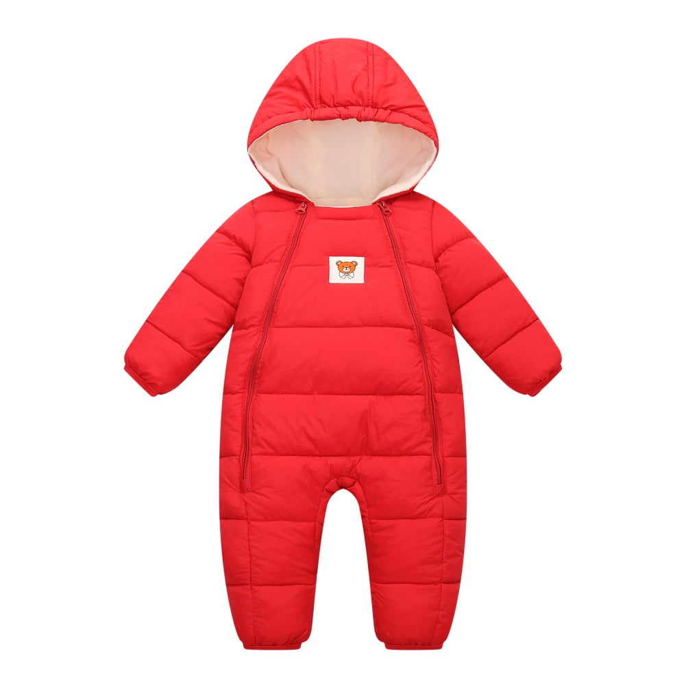 URMAGIC URMAGIC Baby Girl Boy Cartoon Winter Snowsuit Infant Fleece Down Hooded Jumpsuit Jacket ...