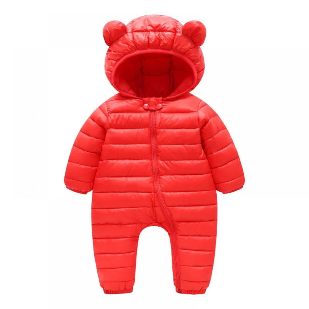 URMAGIC URMAGIC Baby Girl Boy Winter Snowsuit Infant Lightweight Puffer Ear Hooded Jumpsuit ...