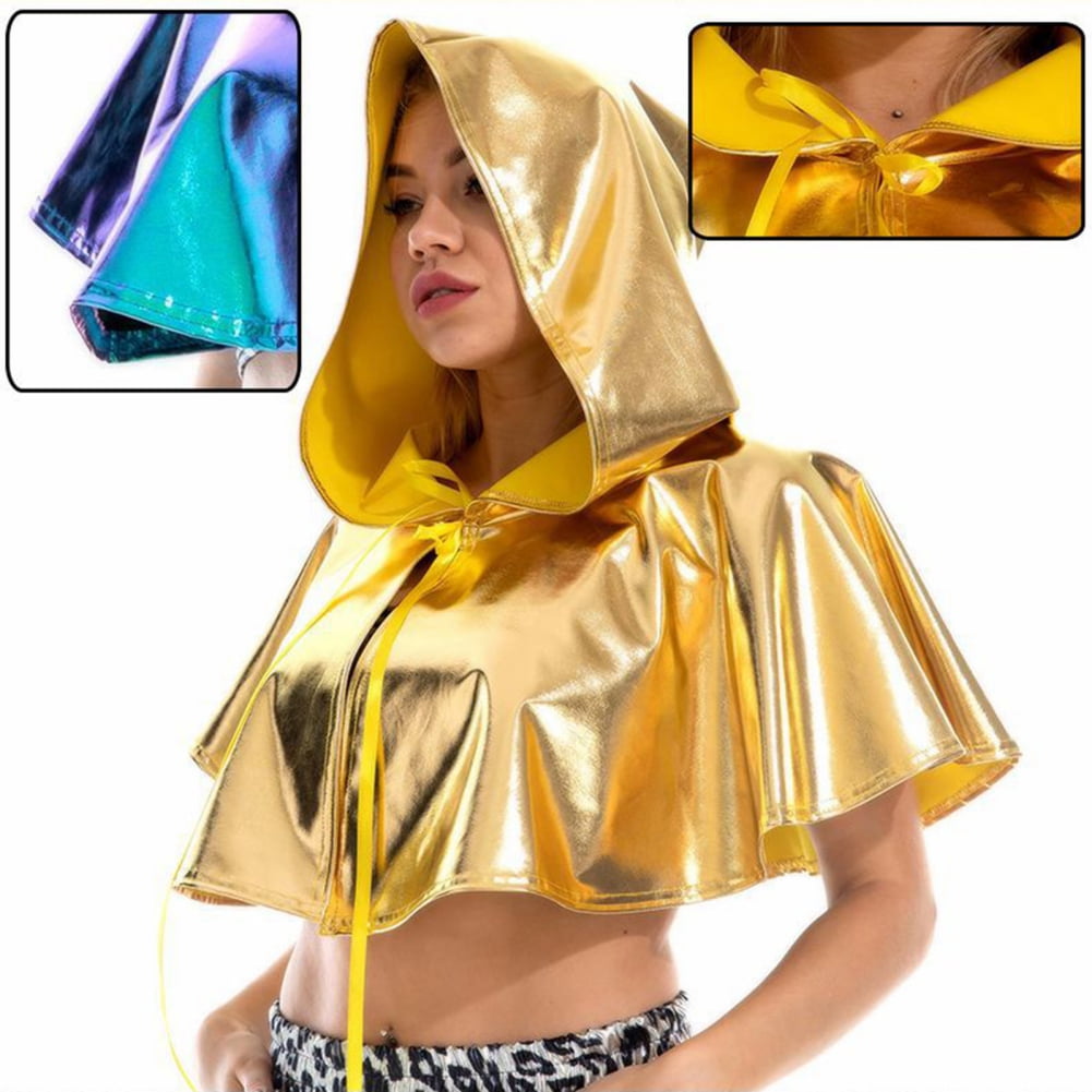URMAGIC Woman Hooded Cape Short Cape Vampire Halloween Cosplay Costume ...