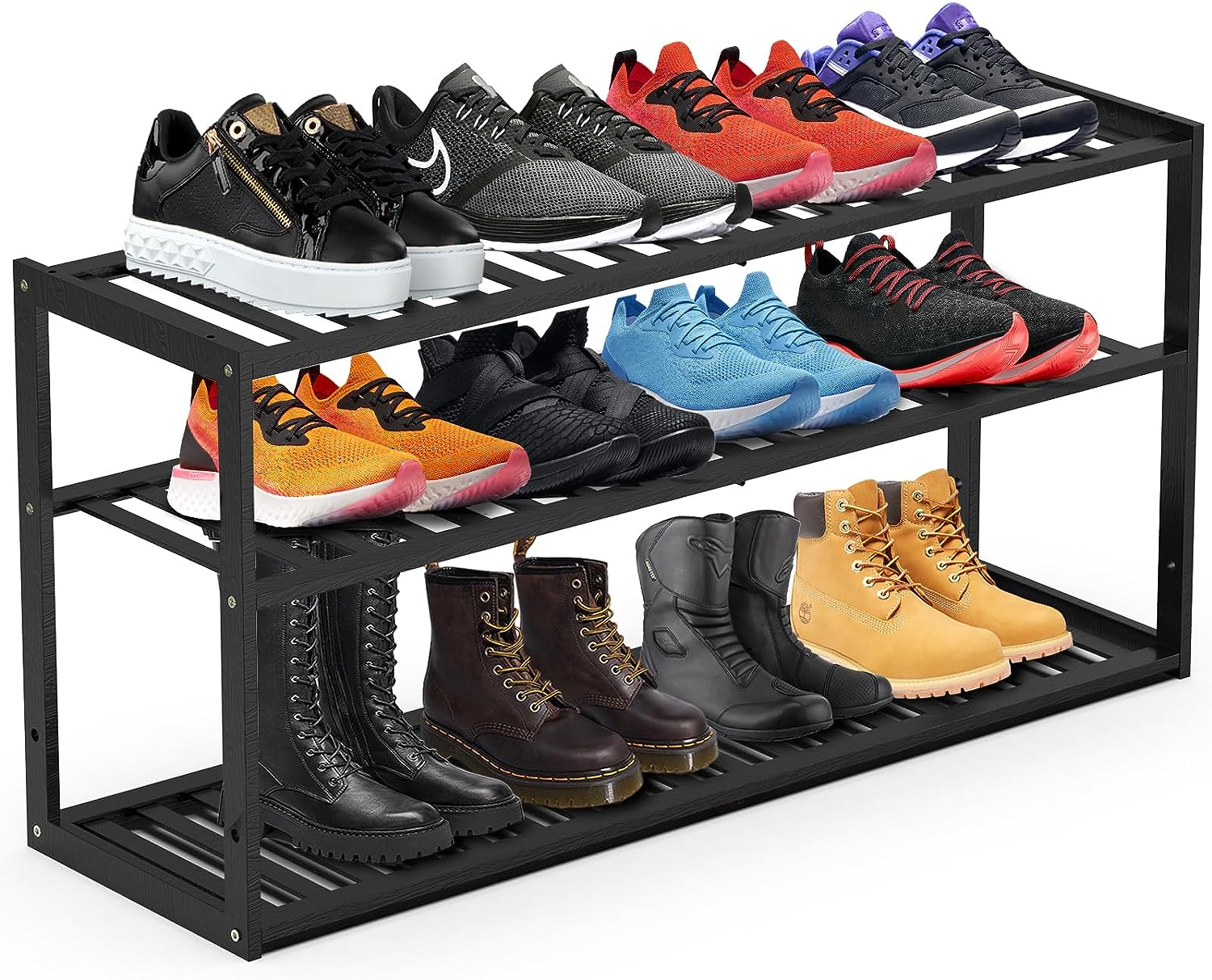 BirdRock Home Free Standing Bamboo Shoe Rack - 6-Tier - Walmart.com