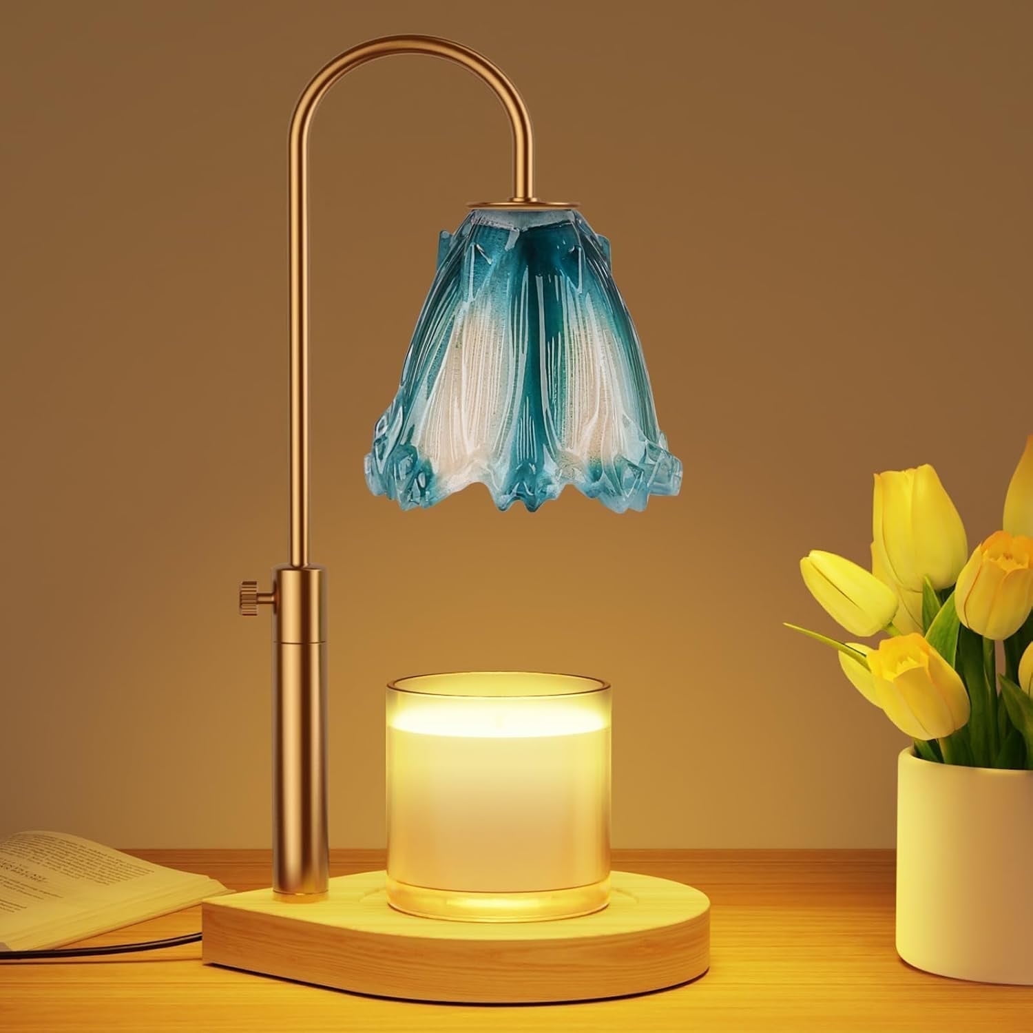 URRU Candle Warmer Lamp, Adjustable Height, Dimmer, Timer, Jar Wax ...