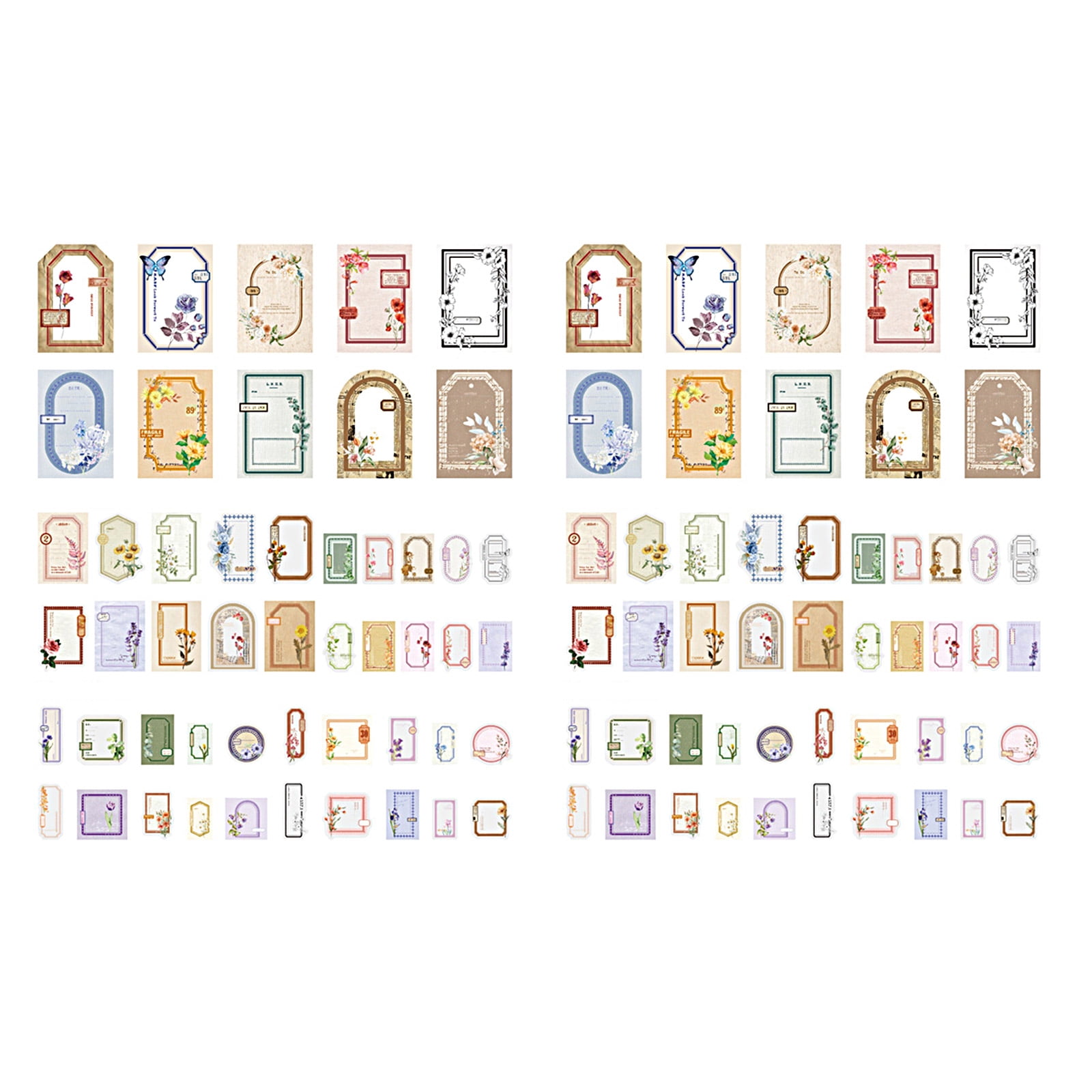 URTERYSER 100Sheets Vintage Decorative Paper Flower Mailing Themed ...