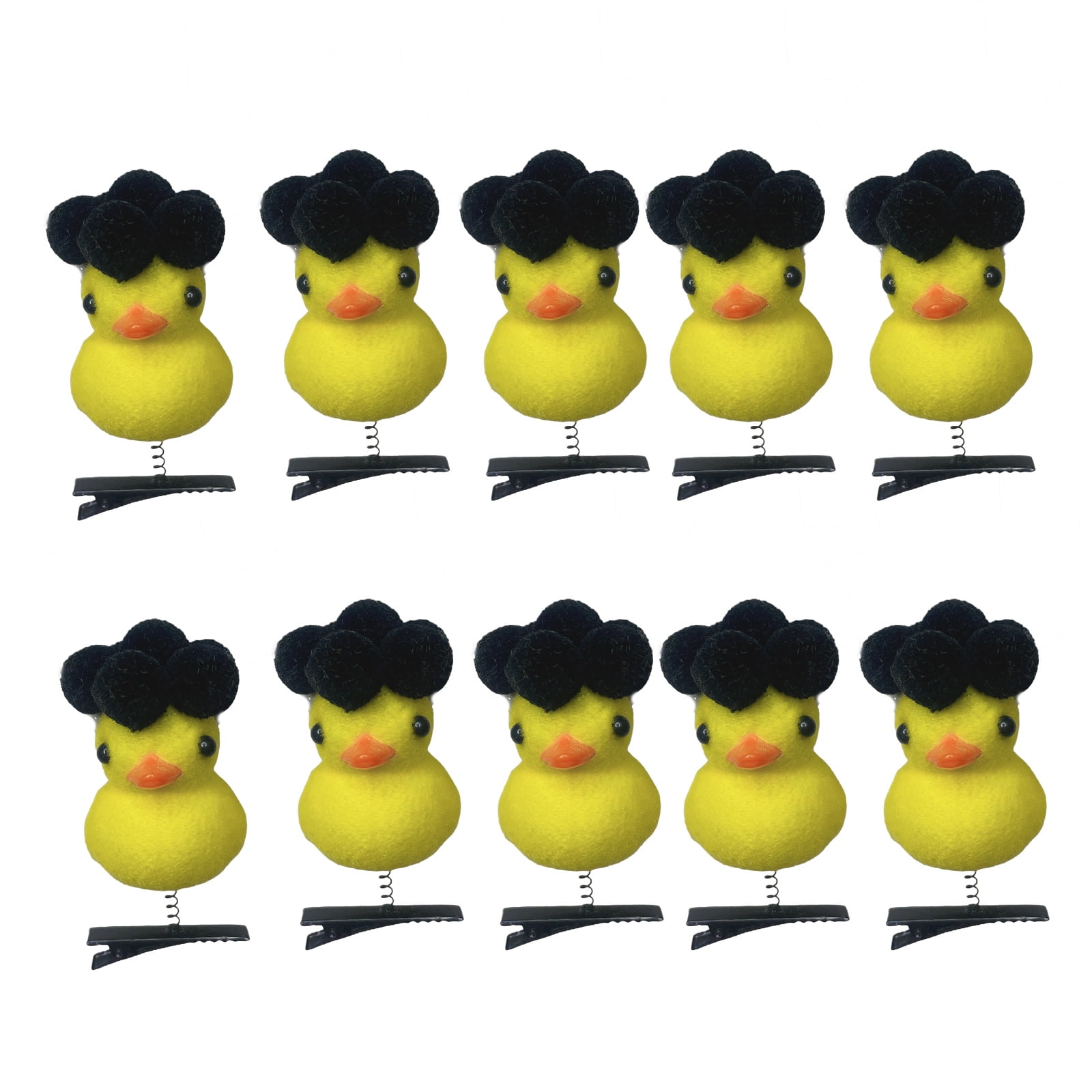 URTERYSER 10Pieces Cartoon Yellow Duck Hair Clip With Flower Designs ...
