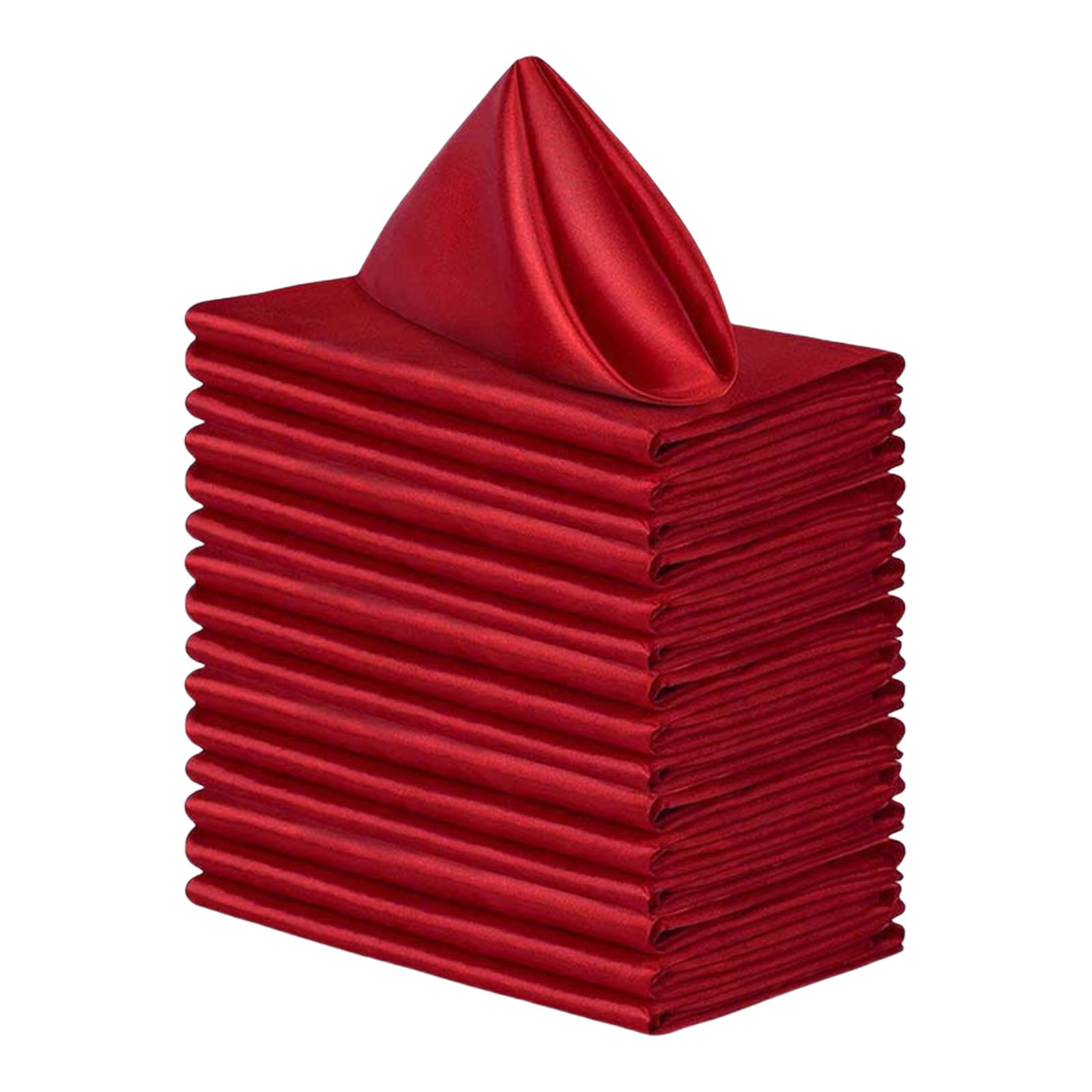 URTERYSER 10Pieces Satins Napkins Square Soft Table Dinner Napkins for ...