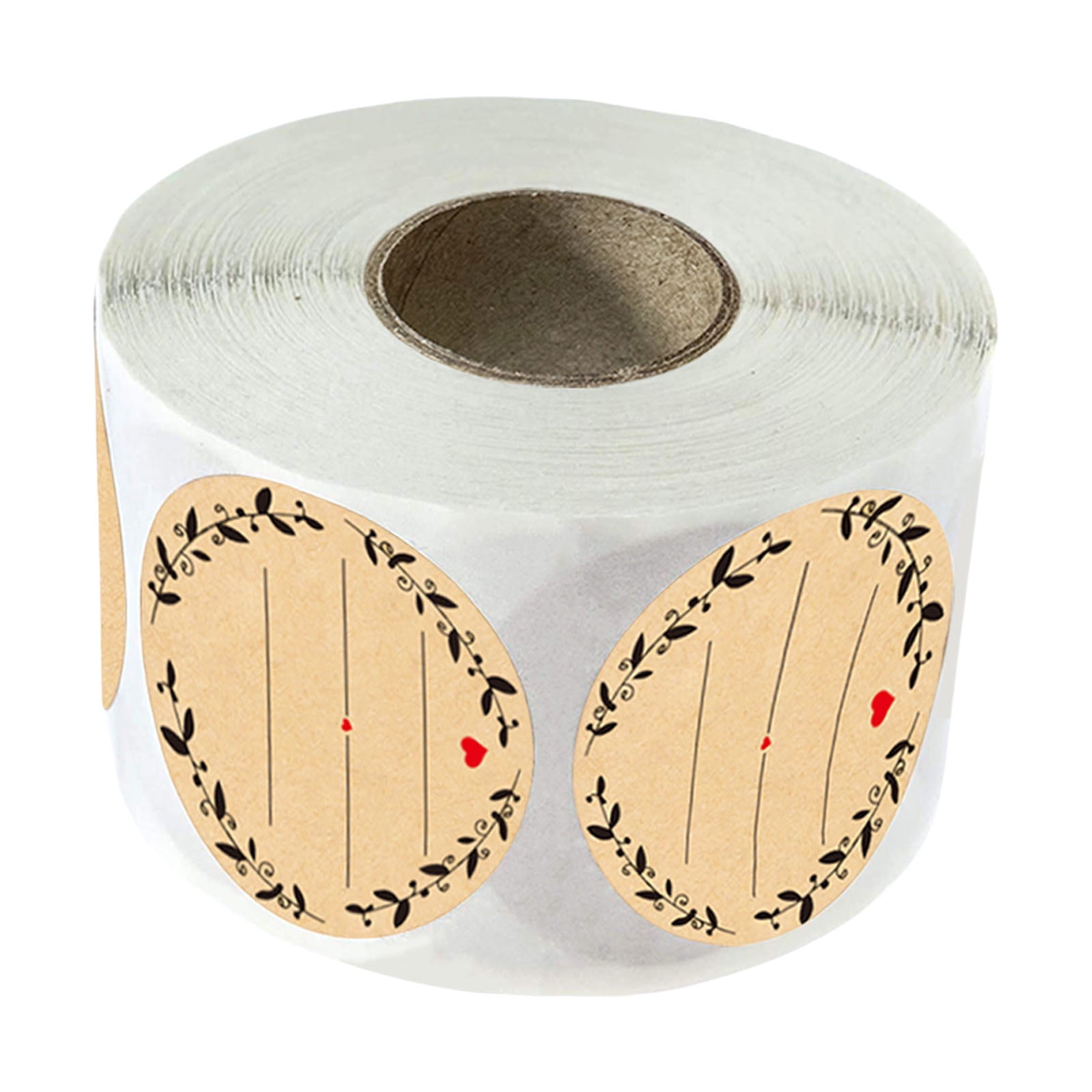 URTERYSER 500Pieces Adhesive Brown Round Sticker for Writing Organizing ...