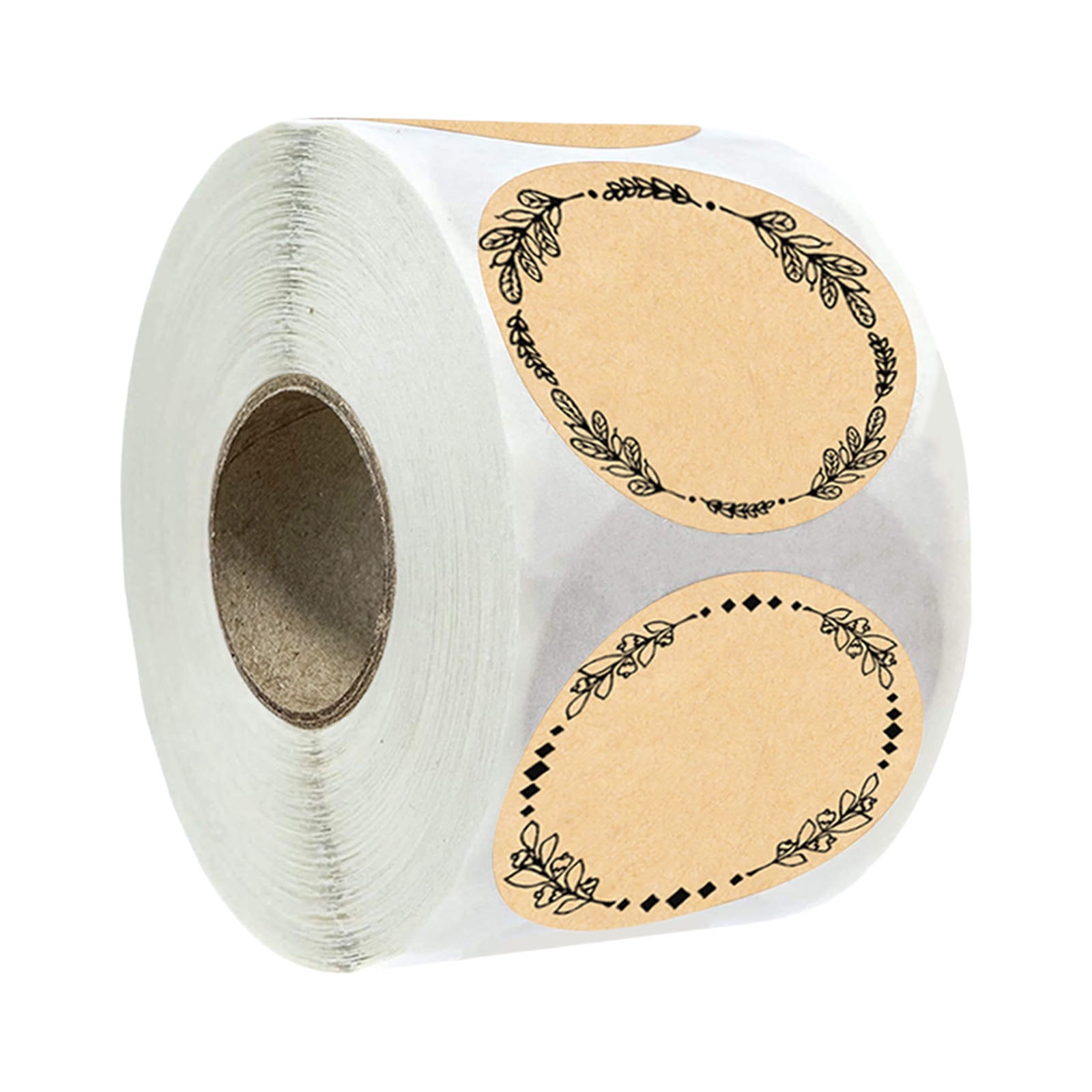 URTERYSER 500Pieces Adhesive Brown Round Sticker for Writing Organizing ...