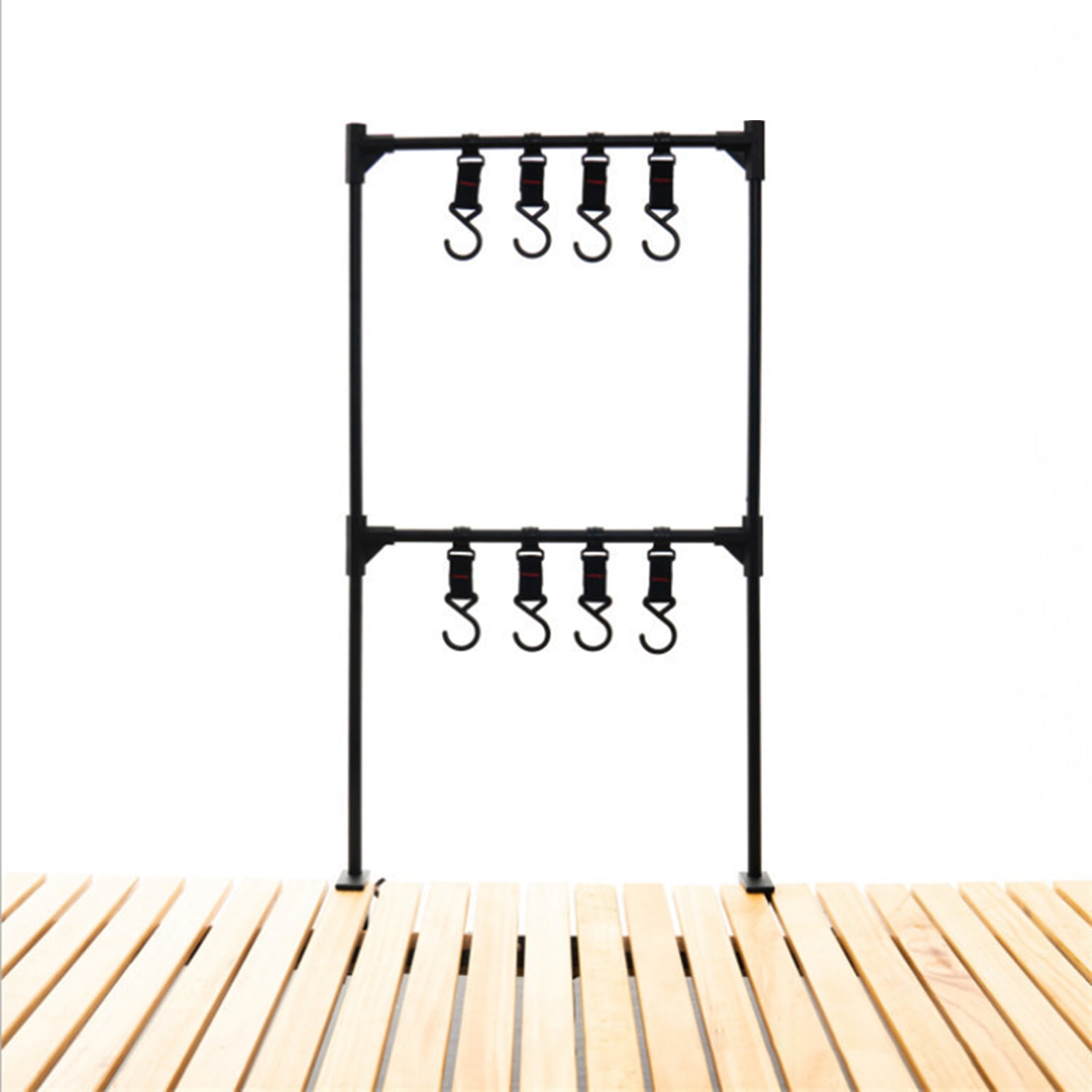 URTERYSER Camping Hanging Rack Camping Lamp Stand Holder Folding ...