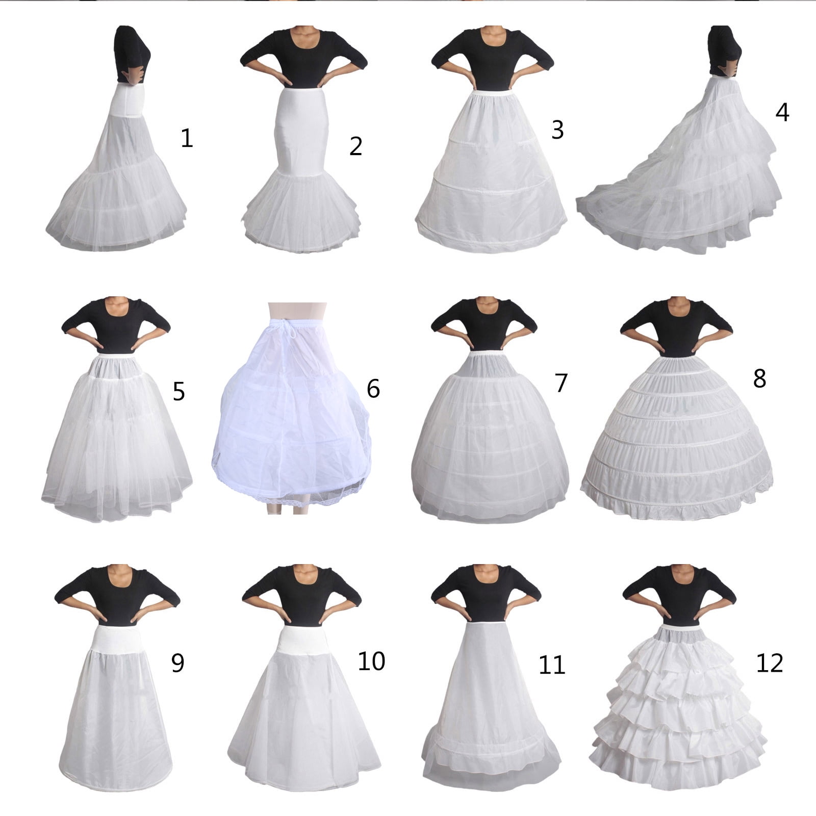 URTERYSER Crinoline Underskirt Petticoat Floor Length for Women Bridal ...