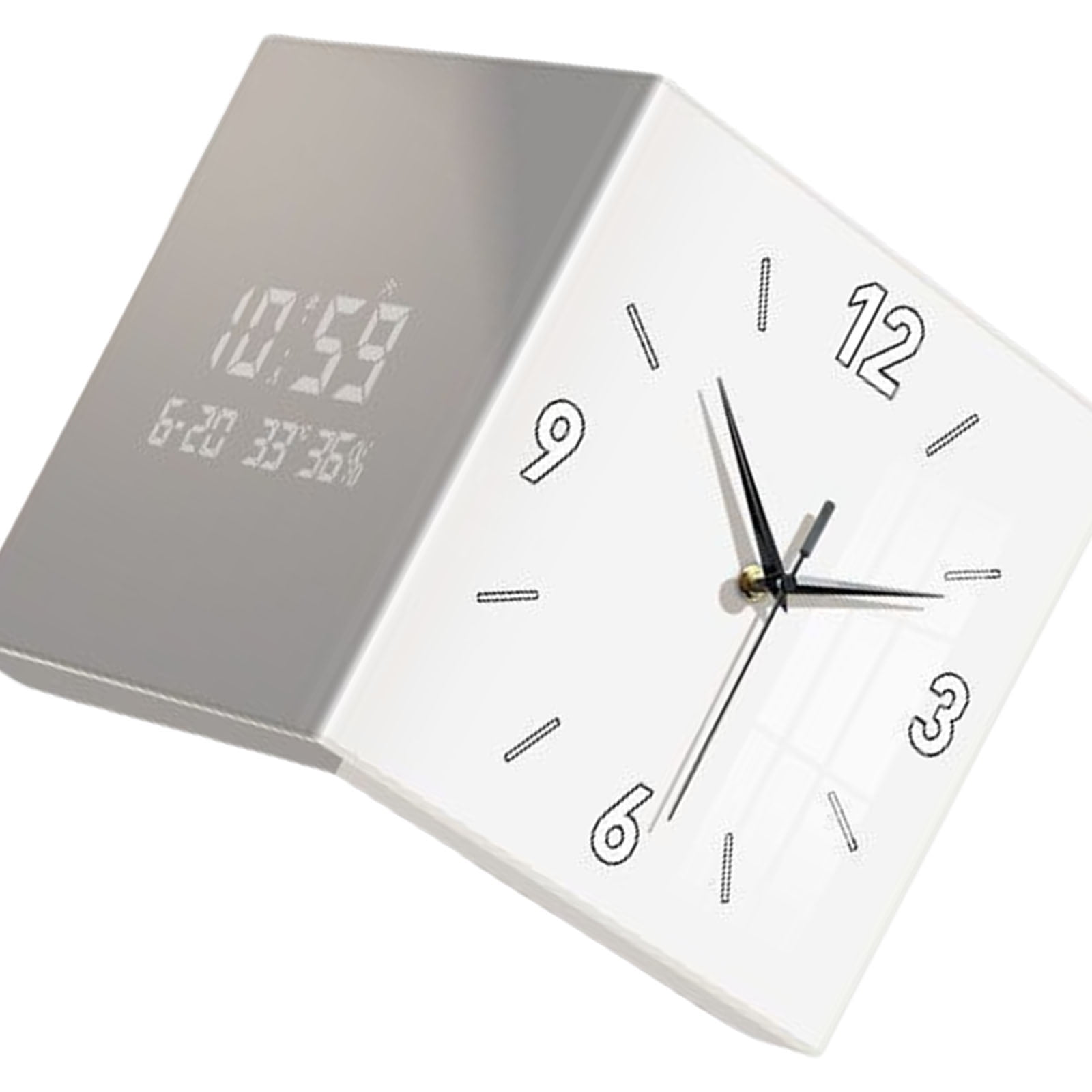 URTERYSER Double Sided Corner Wall Clock Easy To Read Square Designs ...