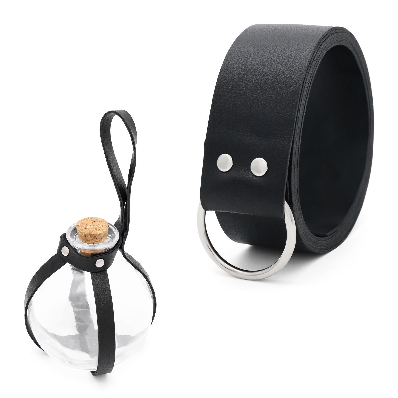 URTERYSER Medieval Leather Belt Pouches Potion Bottle Wizard Waist Bag ...