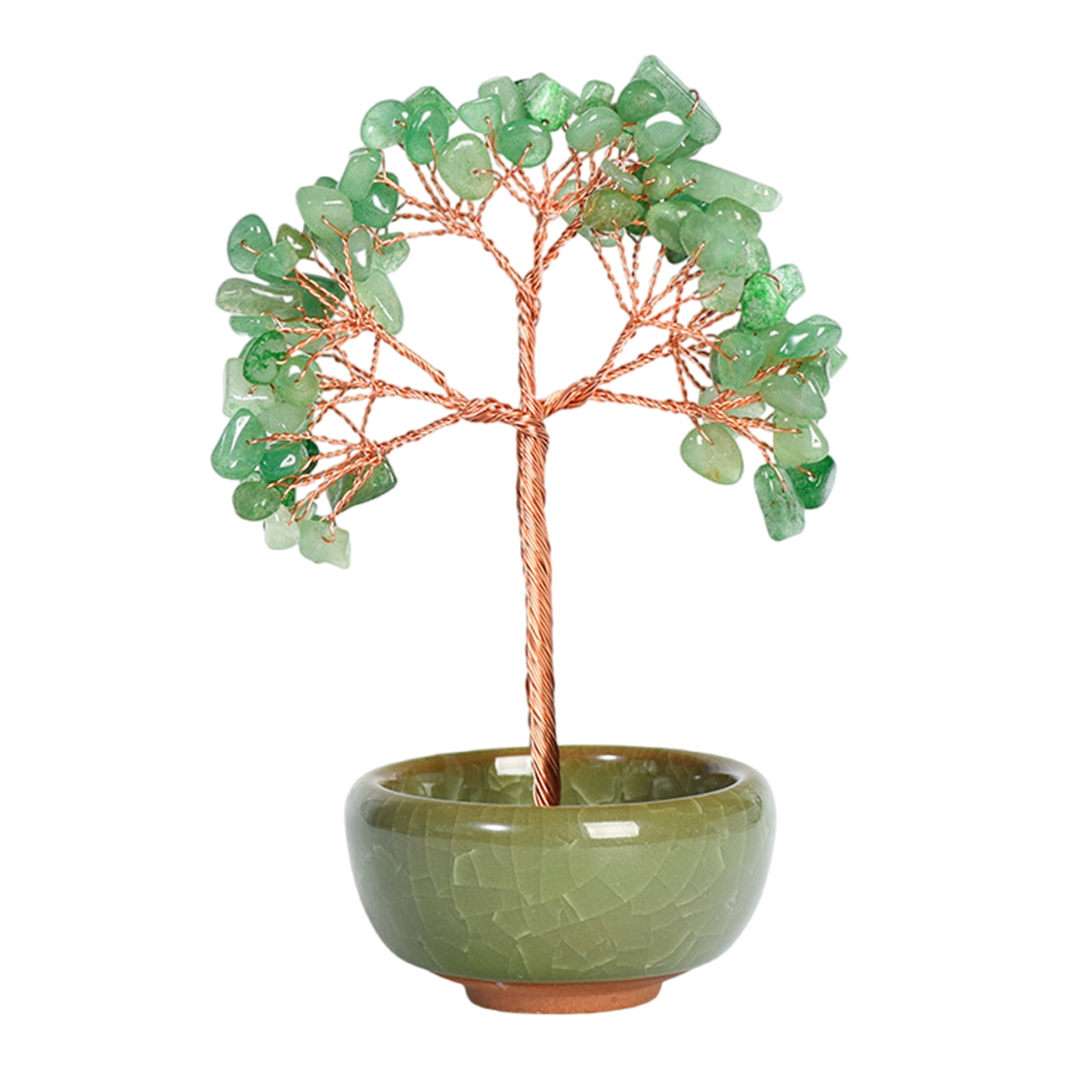 URTERYSER Miniature Crystal Tree Gemstones Bonsais Tree Ornament for ...