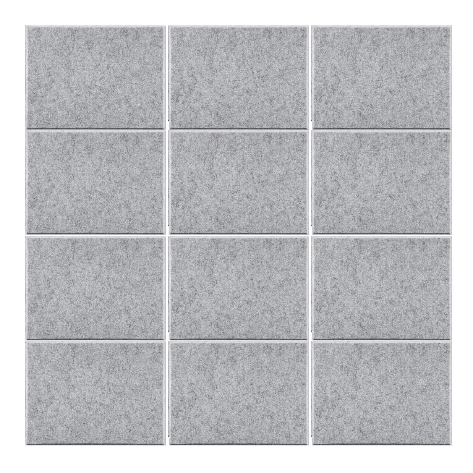 URTERYSER Pack of 12 Polyester Fiber Soundproof Wall Panels Wall Tiles ...