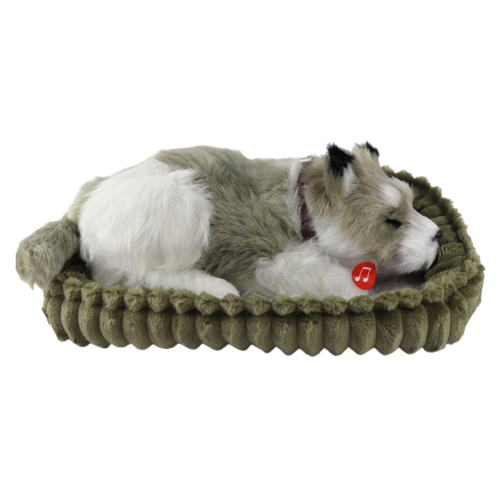 URTERYSER Realistic Sleeping Plush Breathing Dog Animals Toy with Mat ...