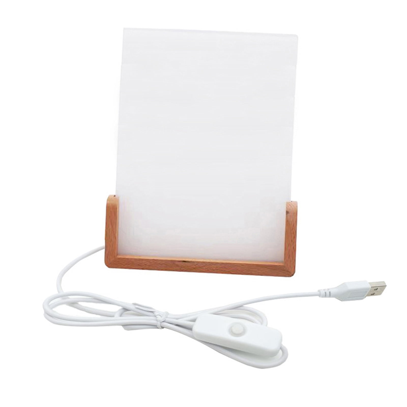 URTERYSER Sublimation Acrylic Blank Photo Frame with LED Light and Wood ...