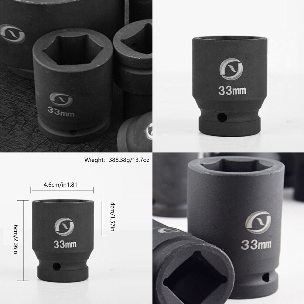 US 1-2 Pack 3/4 in. Drive 33mm 6 Point Deep Impact Socket 79344 ...