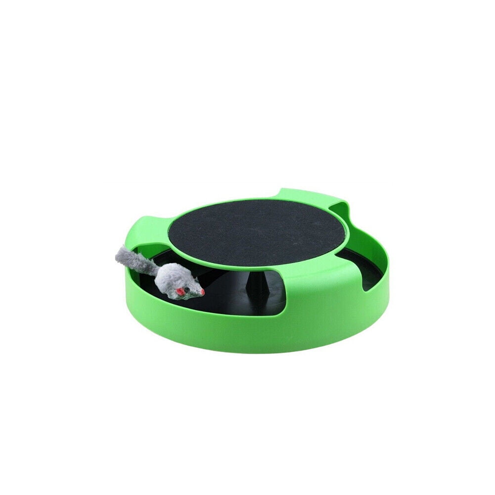US 1-2 Pack Interactive Toys Cats Mouse Moving Round Scratch Pad Pet ...