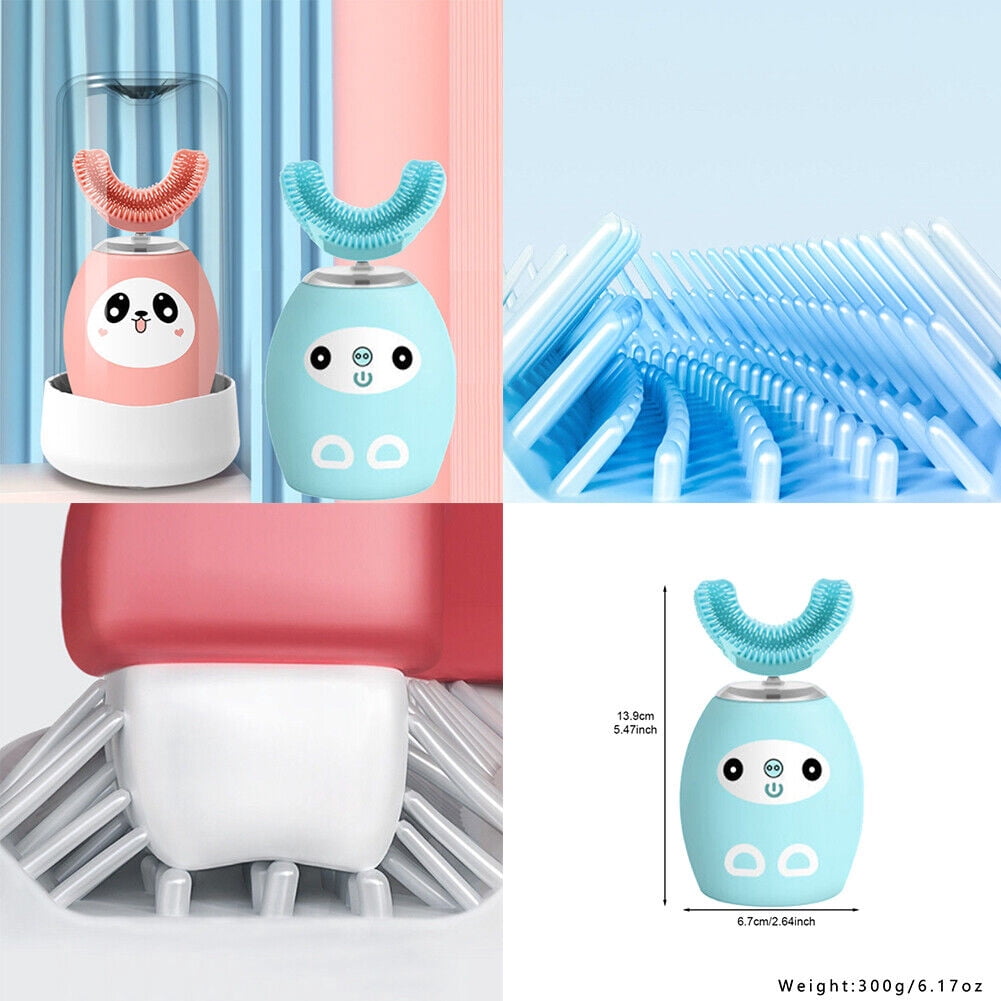 US 1-2 Pack Kids U-shaped Electric Toothbrush 360° Automatic Teeth ...