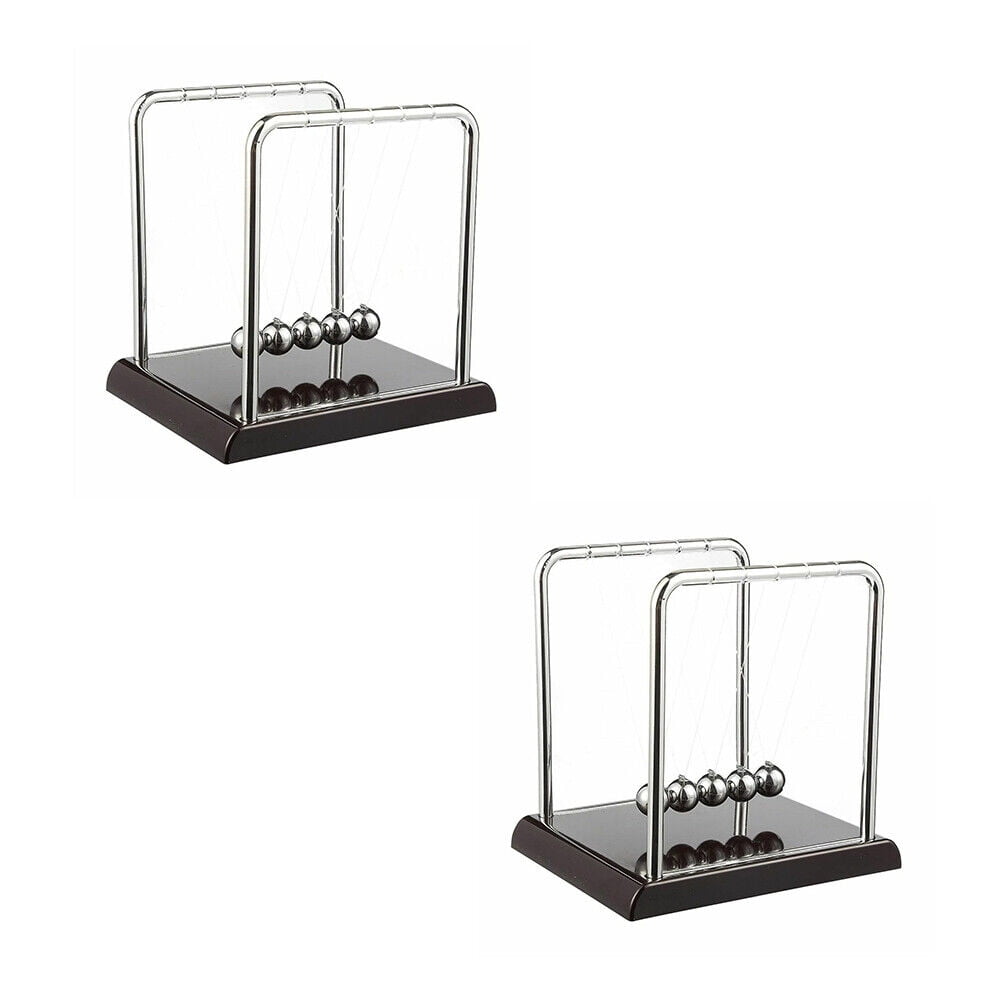 US 1-2 Pack Newtons Cradle Pendulum Motion Desk Swinging Kinetic Balls ...
