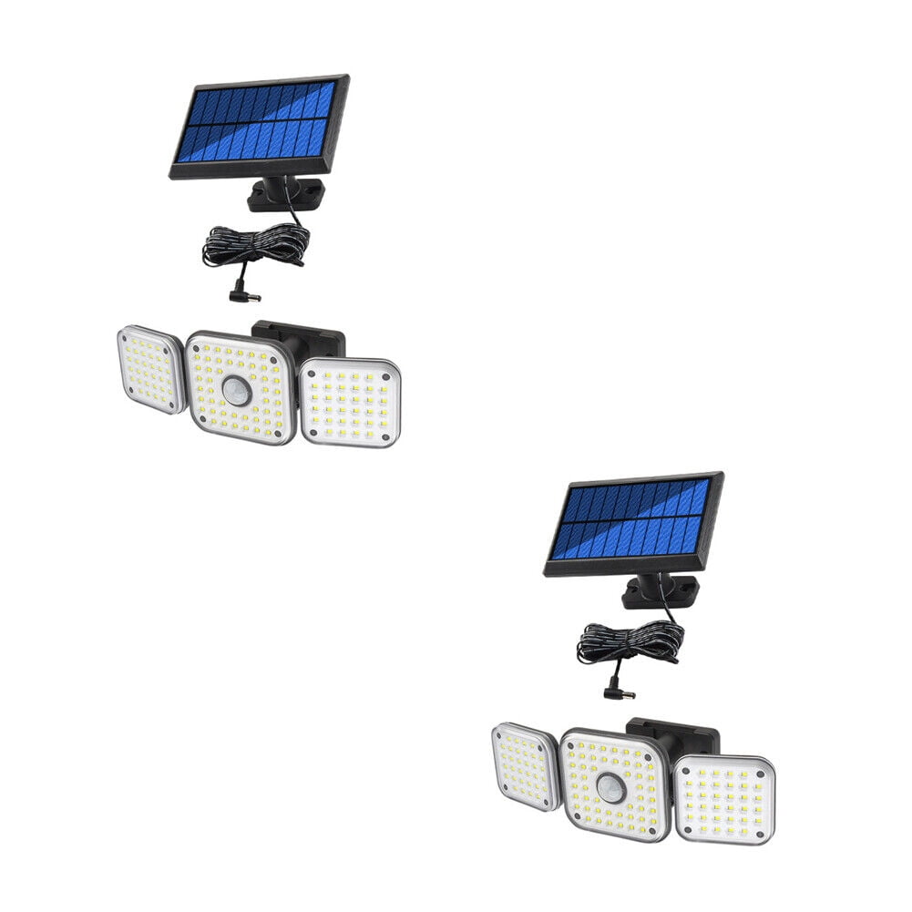 US 1-2 Pack Solar Outdoor Lights Monitor Sensor Luces De Calle LED Con ...