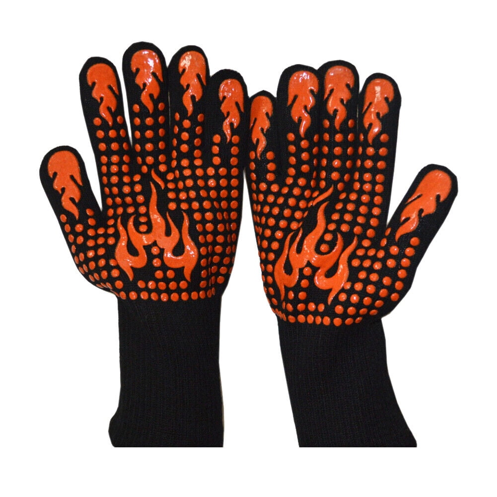 US 1-2 Pair 1472℉ Extreme Heat Resistant Cook Oven Glove Silicone Grill ...