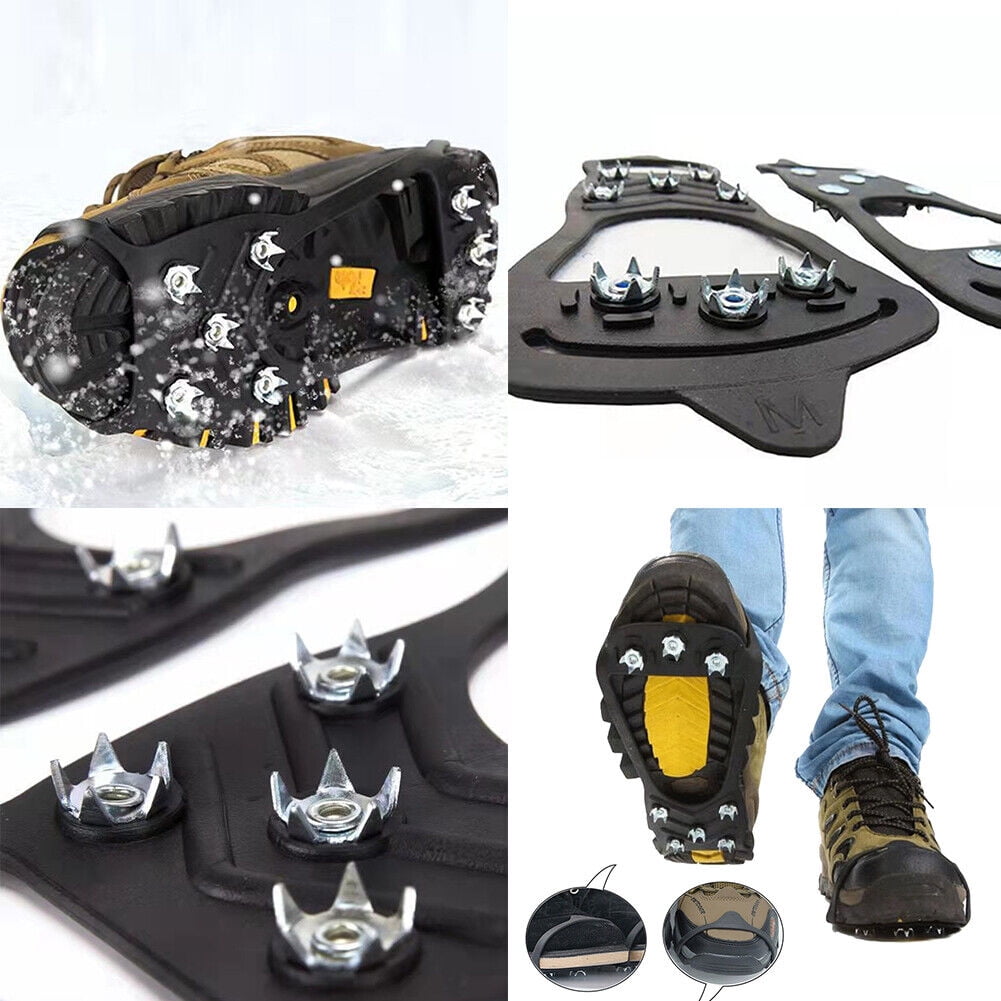 US 1-2 Pairs Ice Snow Grips Traction Cleats Shoes Anti Slip Cleats Boot ...