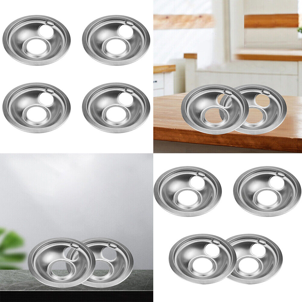 US 1-2 Pc Drip Pan Set Chrome Compatible with Whirlpool FRIGIDAIRE ...