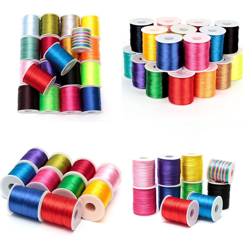 US 1-2 Pc Satin Rattail Cord Nylon Cord Silky Trim Beading String ...