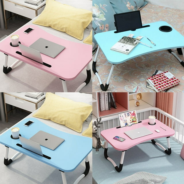 US 1-2 Pcs Portable Adjustable Laptop Desk, Foldable Study Bed Table ...
