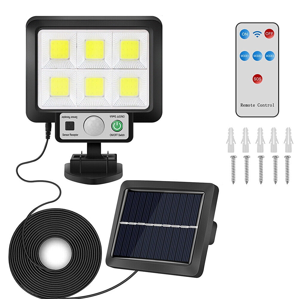 US 1~2Pcs LED Solar Light Garage Backyard Wall Outdoor Motion Sensor ...