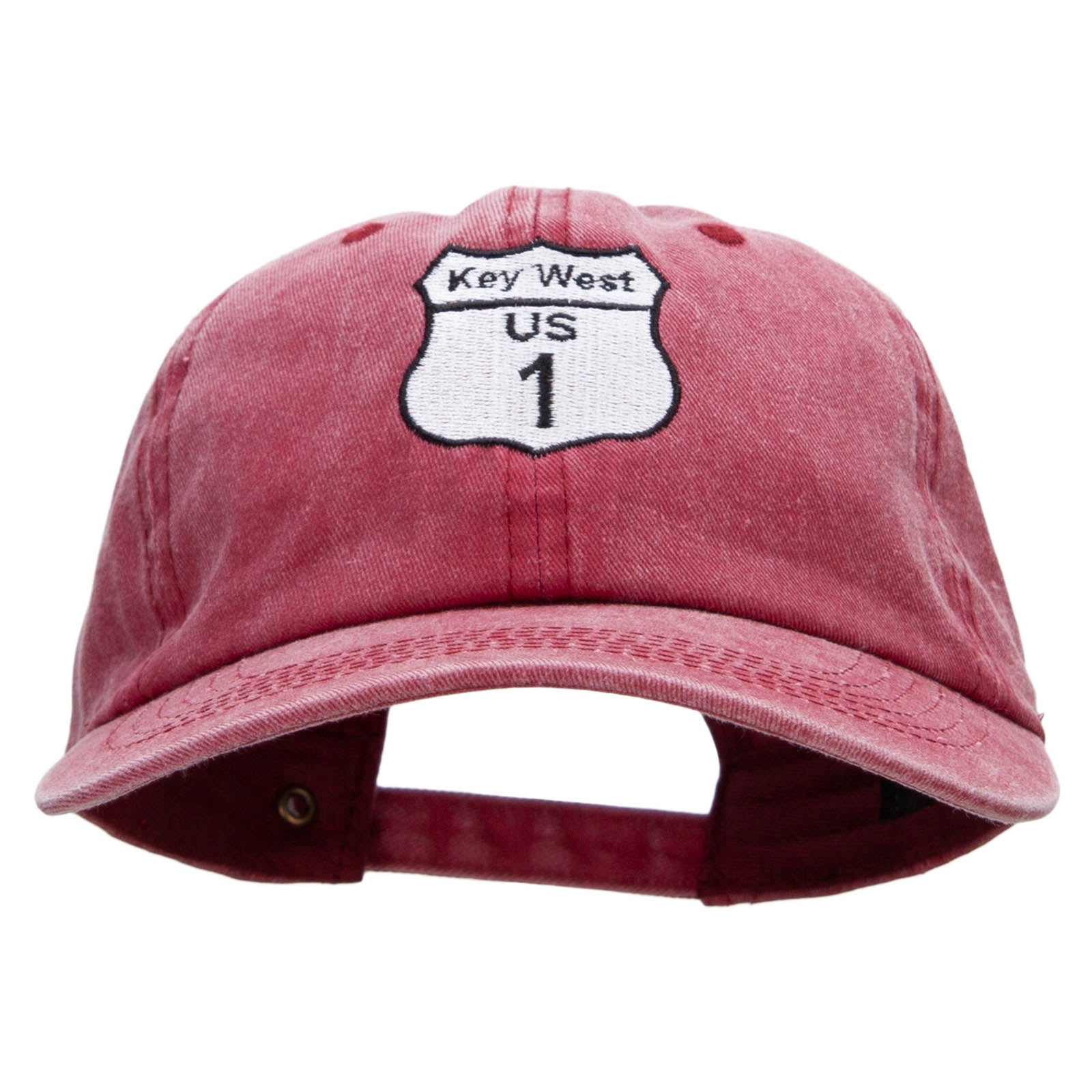 US 1 Key West Embroidered Unstructured Cotton Cap - Wine OSFM - Walmart.com