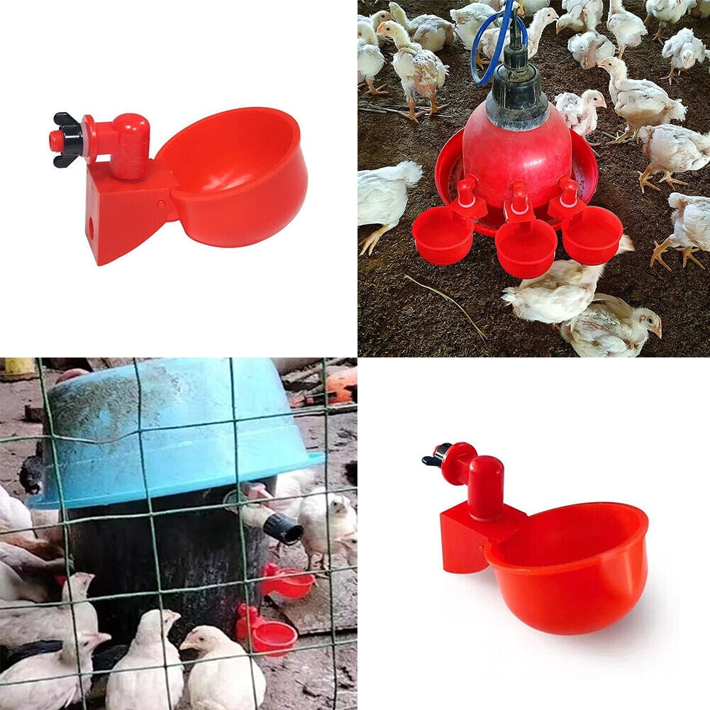 US 10-20 Pc Automatic Poultry Water Cups Drinker Chicken Duck Goose ...