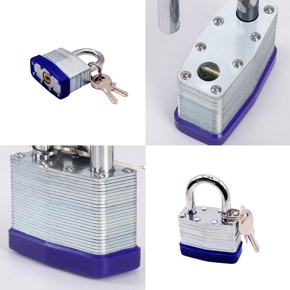 US 10-20 Pc Laminated Pad Locks Keyed Padlocks Alike Nickel Plated ...