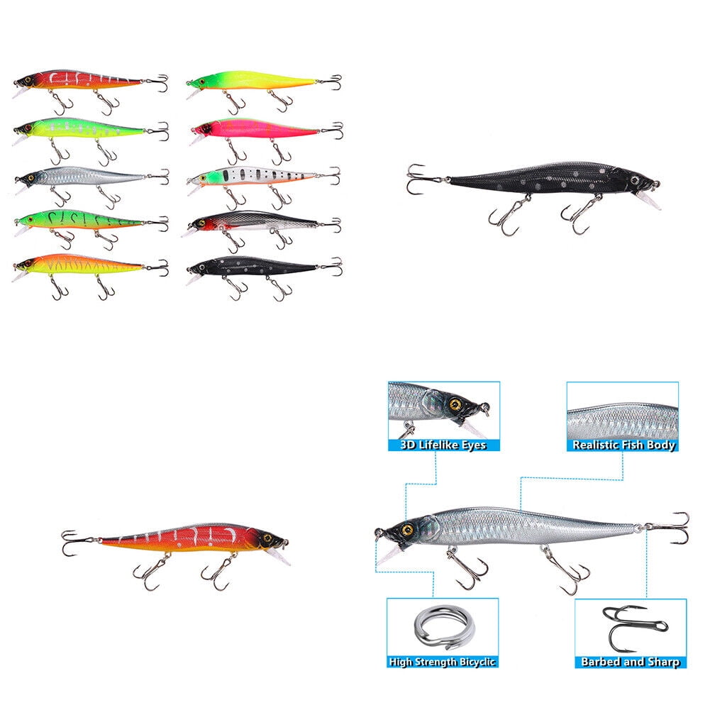 US 10-20 Pcs Multi Role Strike King Deep Suspending Jerkbait Flash ...