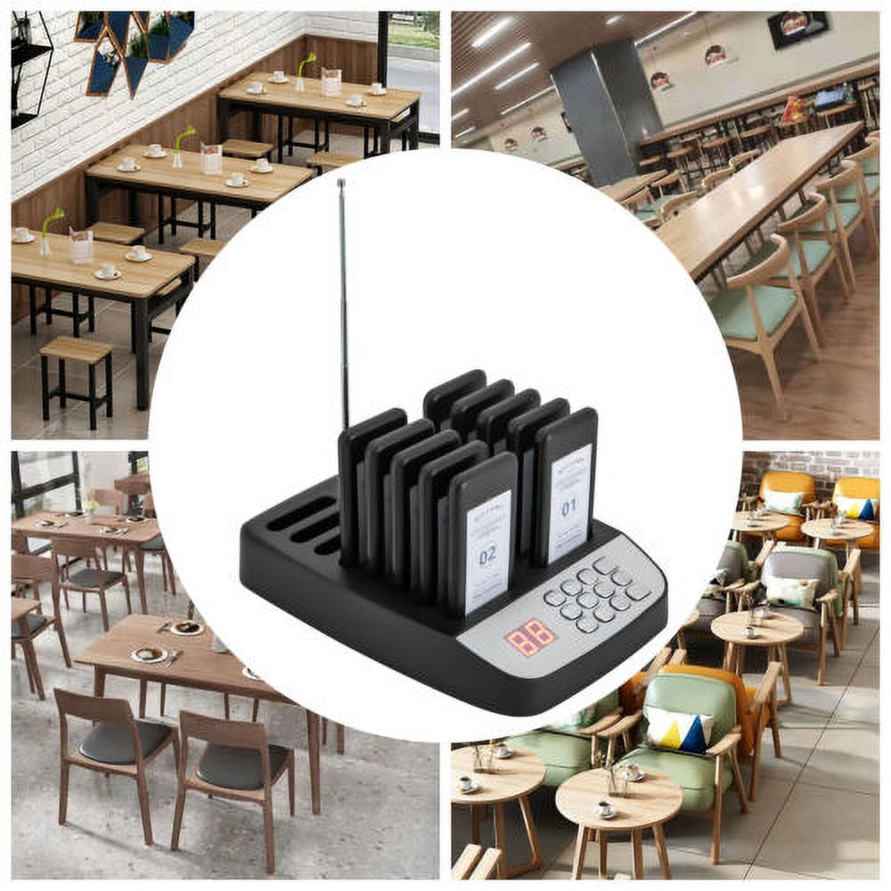 US 10 Restaurant Coaster Pager Guest Call Wireless Paging Queuing ...