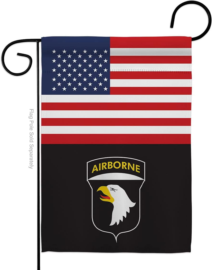 US 101st Airborne Garden Flag - Armed Forces Army Rangers United State ...