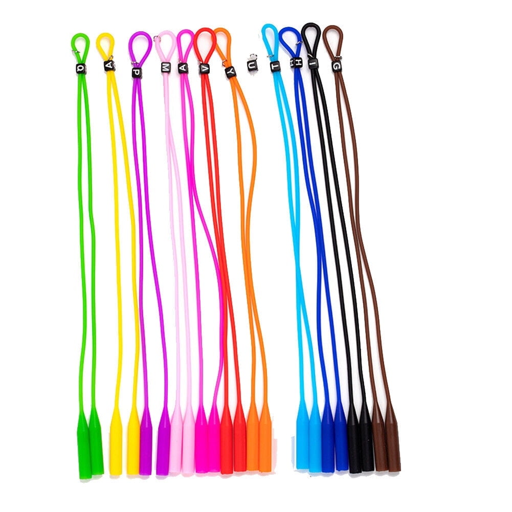 US 12Pc Adjustable Silicone Eye Glasses String Strap Sun Glasses Cord ...