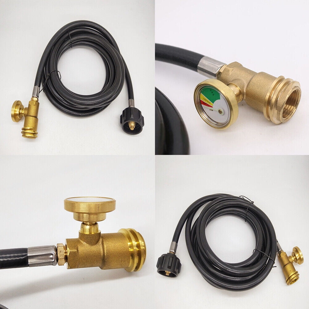 US 12FT Propane Extension Hose w/Gauge for Propane Tank for Most ...