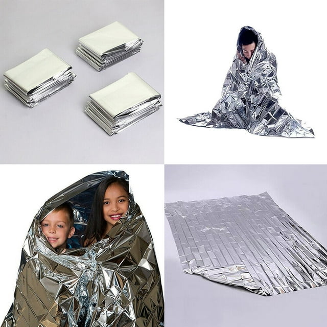 US 15-30 PACK Emergency Solar Blanket Survival Safety Insulating Mylar ...