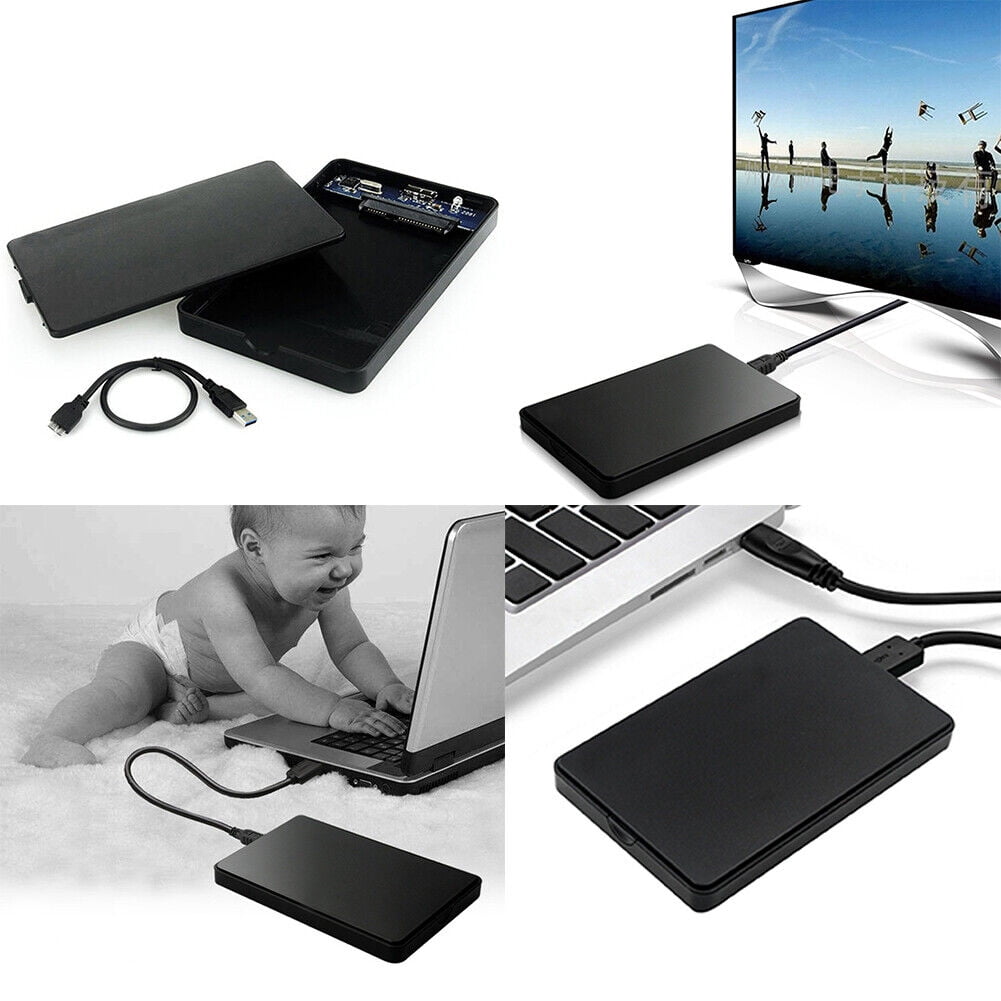 US 2-4 2.5" SATA USB 3.0 Hard Drive Disk HDD SSD Enclosure External ...