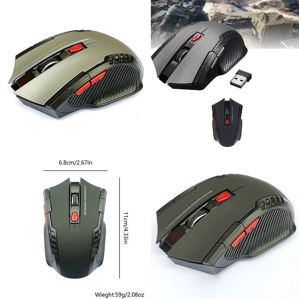 US 2-4 Pack 2.4GHz Wireless Gaming Mouse USB Receiver Optical Laptop ...