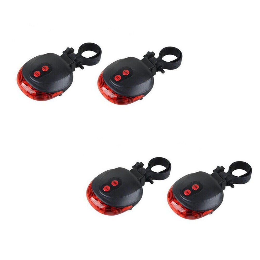 US 2-4 Pack 5 LED 2 Laser Bike Bicycle Light Rear Flashing Safety ...