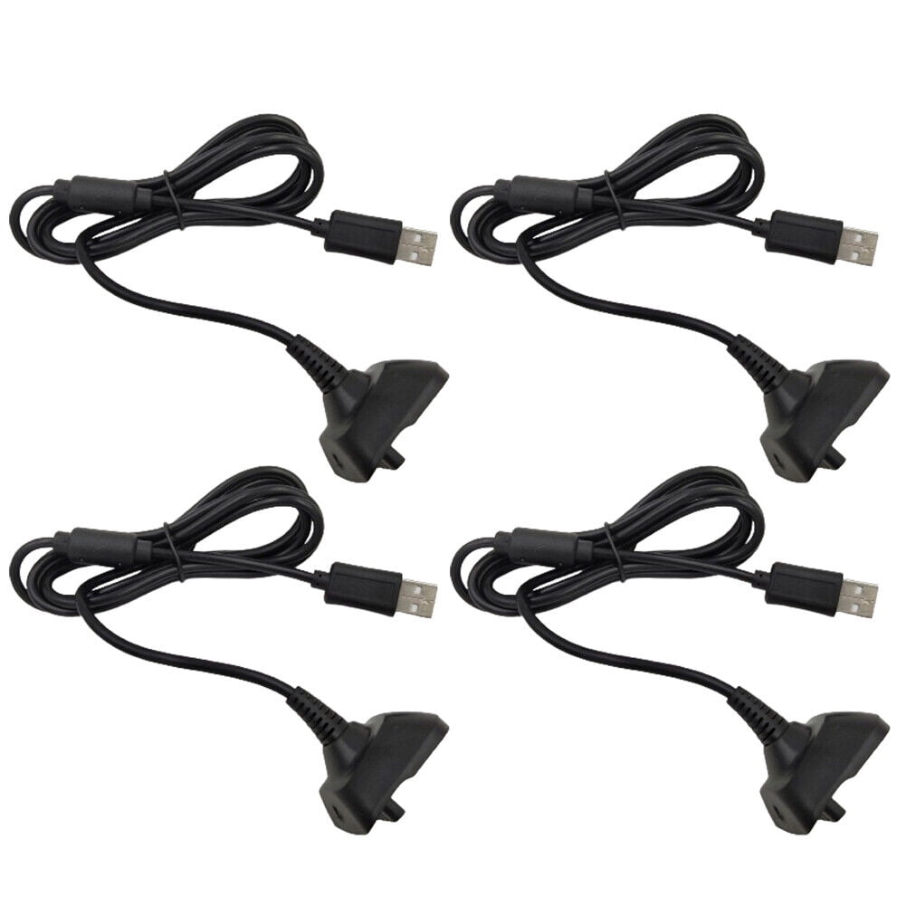 US 2-4 Pack Black USB Charger Charge Cable Cord for Xbox 360 Wireless ...